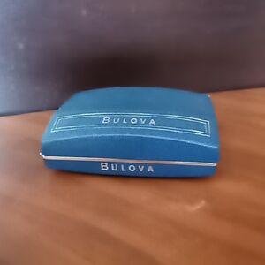 Bulova | Jewelry | Vintage Bulova Teal Jewelry Watch Case Leading Lady ...